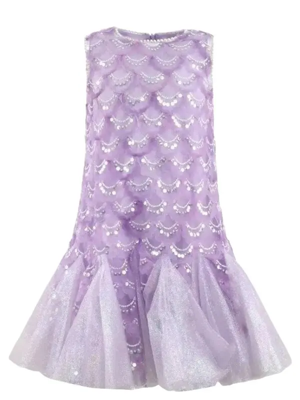 LOLA + THE BOYS Mermaid Tutu Dress - Purple