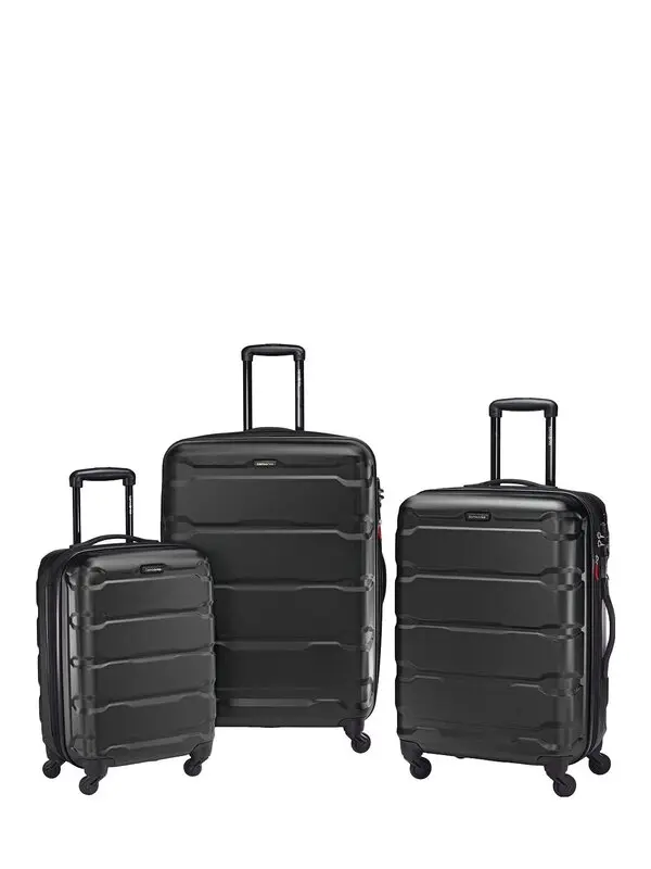 SAMSONITE Omni Pc Hardside Expandable 3-piece Spinner Luggage Set - Black