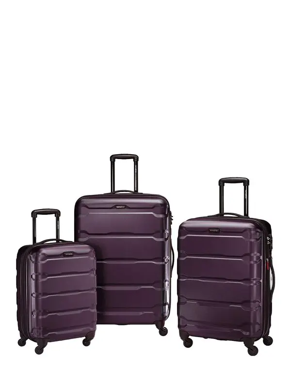 SAMSONITE Omni Pc Hardside Expandable 3-piece Spinner Luggage Set - Purple