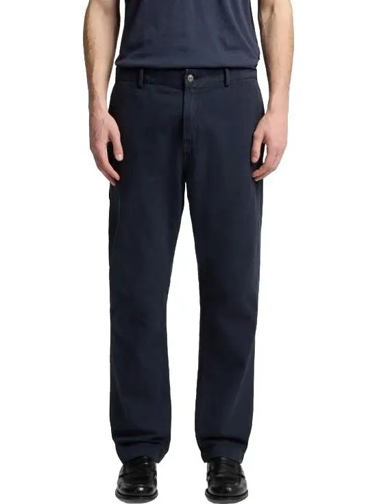 7 For All Mankind Cotton & Linen Carpenter Chinos - Linen Dark Navy