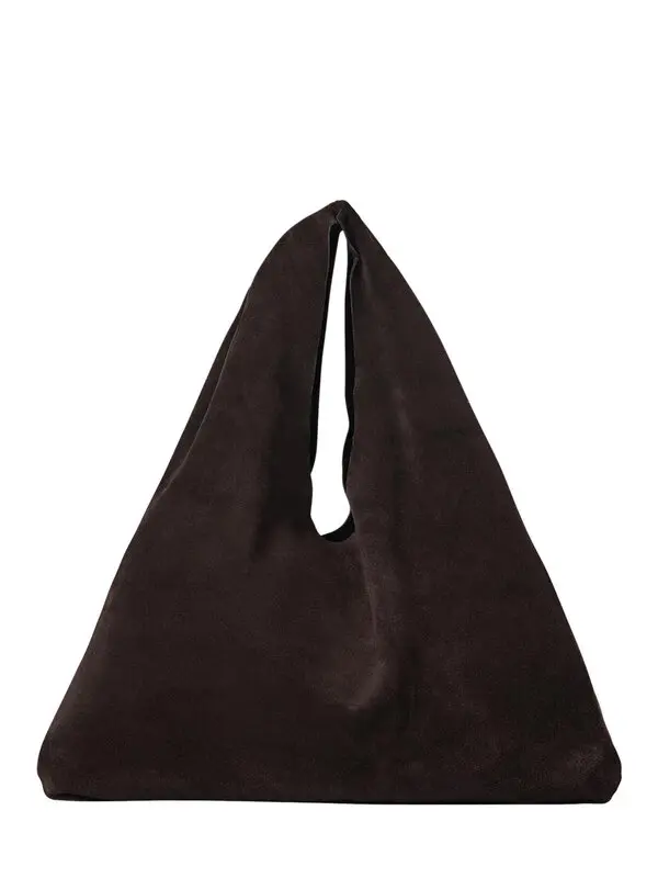 THE ROW Small Bindle Suede Bag - Brown
