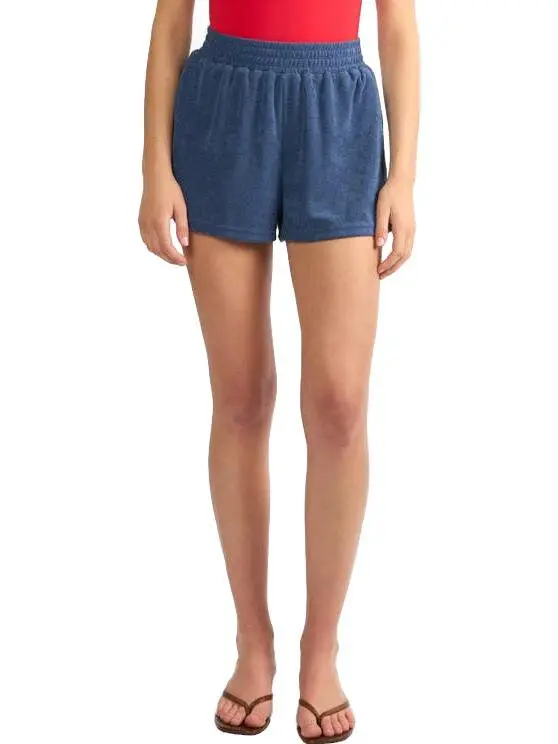 VIENS AVEC MOI Terry Shorts - Navy