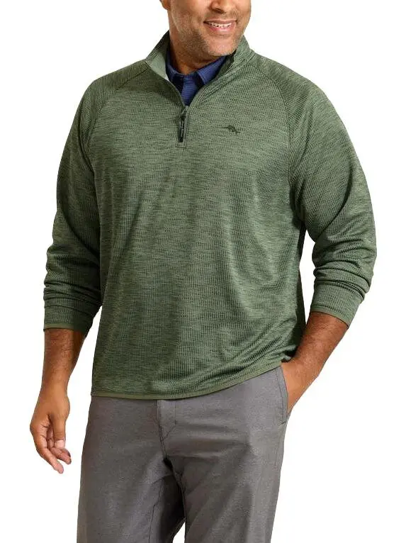 Tommy Bahama Palm Pro Islandzone® Performance Half Zip Pullover - Palm Moss