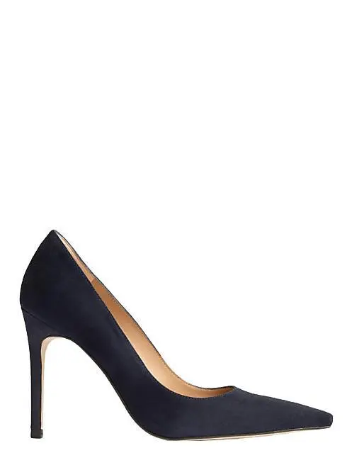 LK BENNETT Fern Suede Pointed-toe Courts - Blu-navy