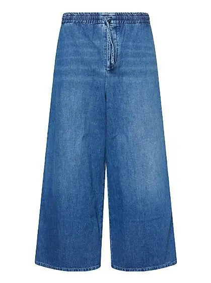 Loewe Ibiza Wide-leg Cropped Denim Jeans - Light Blue