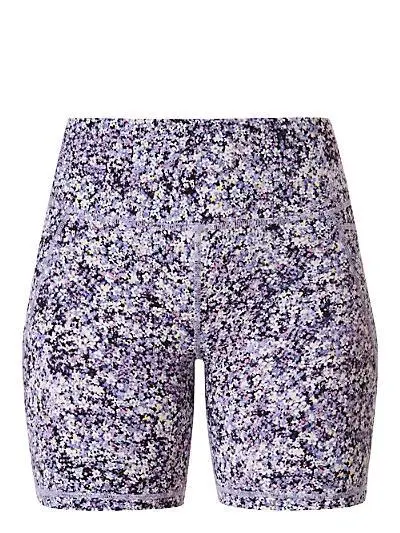 Sweaty Betty Graphic Print Biker Shorts - Purple Meadow Print