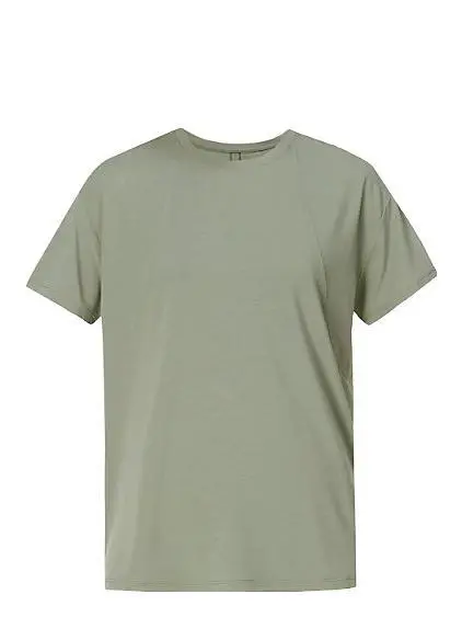 Sweaty Betty Stretch-jersey T-shirt With Wrap-back Detail - Willow Green
