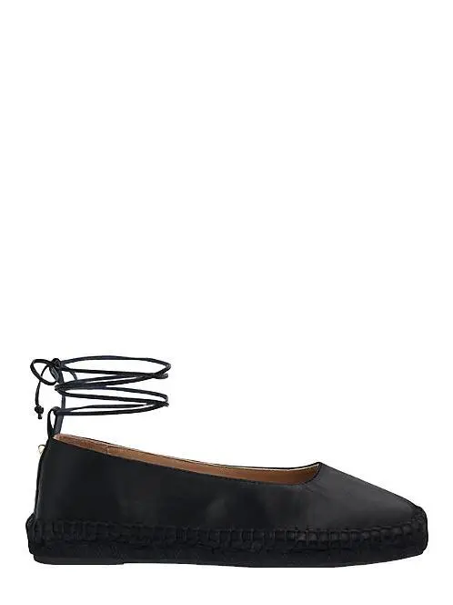 LK BENNETT Mia Satin Espadrilles - Bla-black
