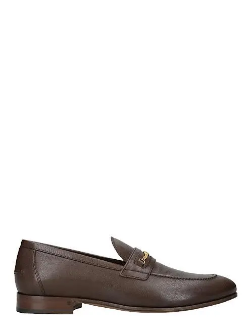 Valentino Garavani Vlogo Leather Loafers - Dark Brown