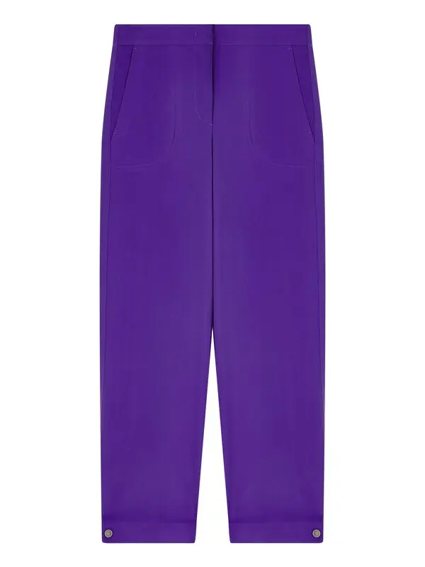 Giorgio Armani Technical-cady Straight Trousers - Purple