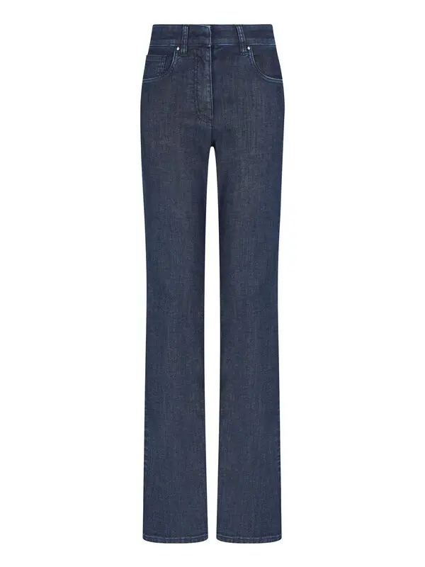 Giorgio Armani Denim Flared Trousers - Navy Blue