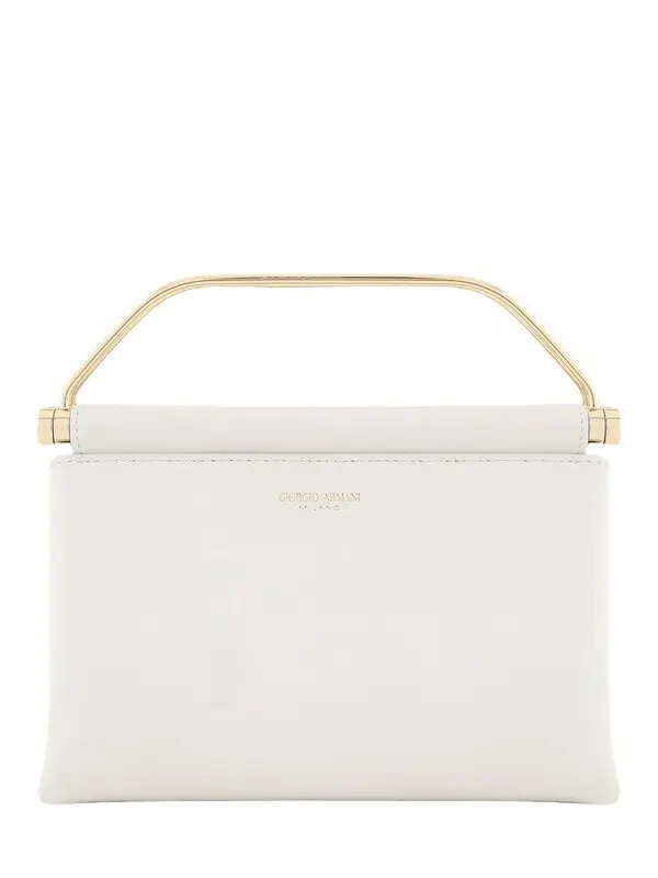 Giorgio Armani Small Leather Handbag - White