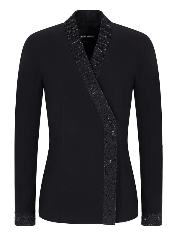 Giorgio Armani Single-breasted Jacket With Rhinestones - Patterned