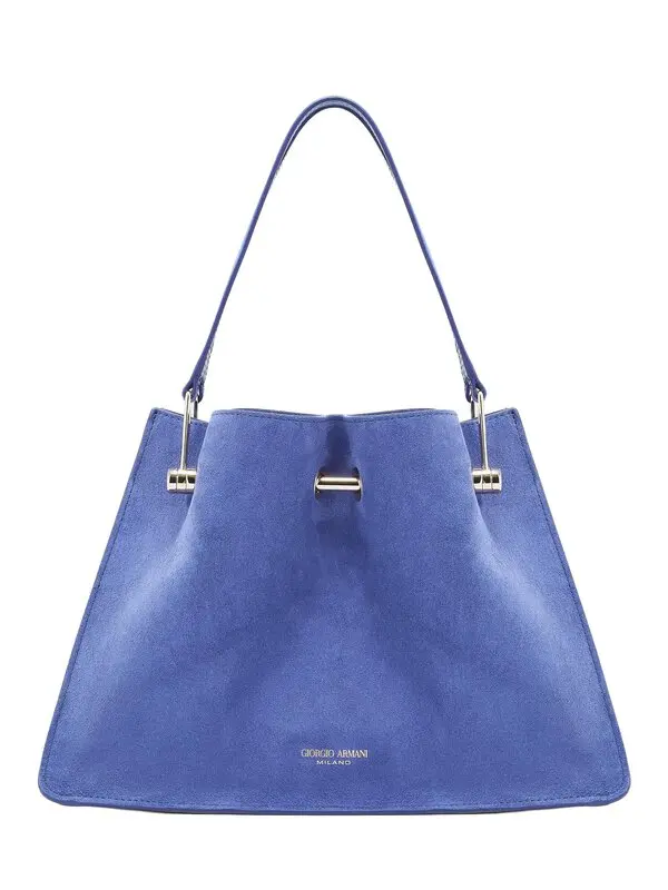 Giorgio Armani Small Suede Shopper - Blue