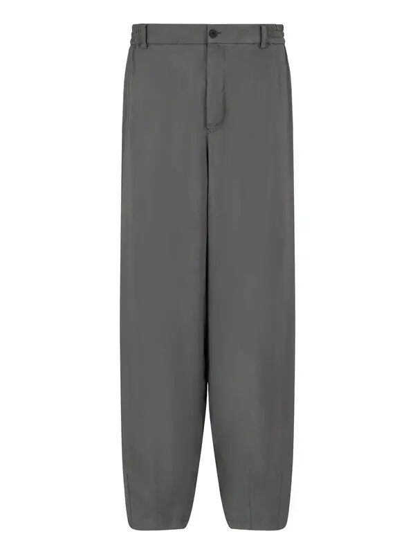 Giorgio Armani Wide-leg Viscose Trousers - Grey