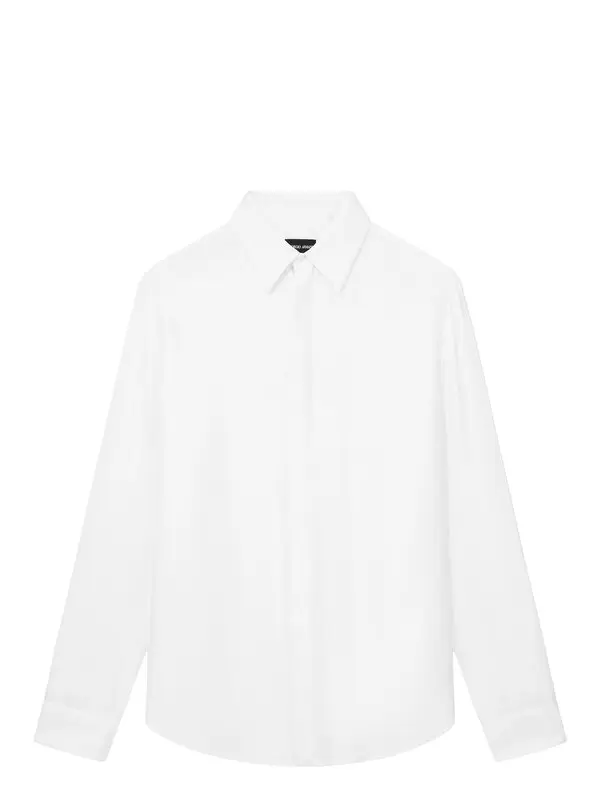 Giorgio Armani Silk Twill Shirt - White