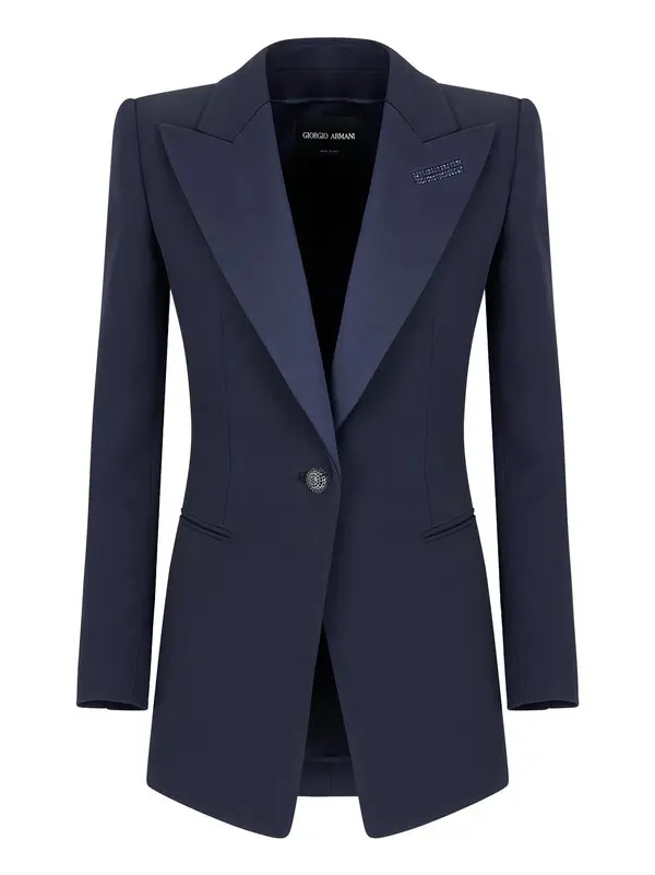 Giorgio Armani Silk Single-breasted Jacket - Patterned