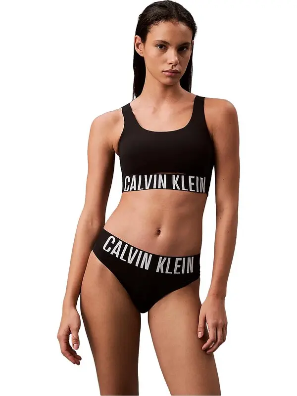 Calvin Klein Intense Power Mesh Medium Support Sports Bra - Black