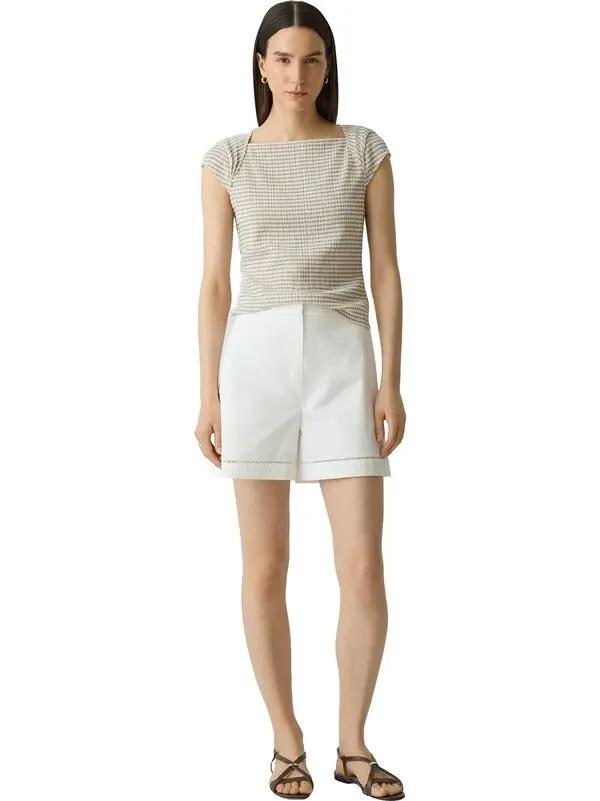 Theory Eyelet Short - White