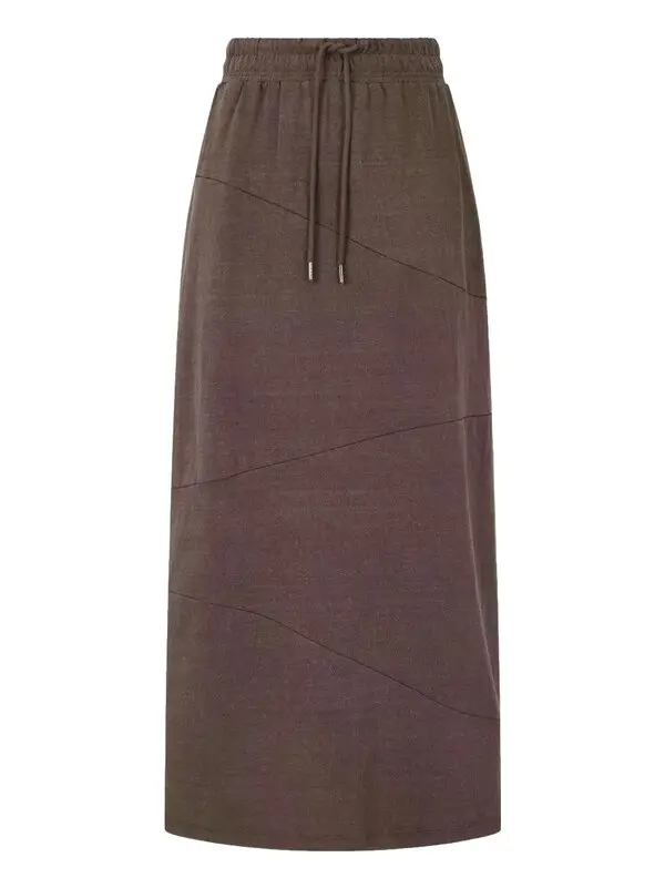 STUDIO TOMBOY Drawstring-waist Maxi Skirt - Brown