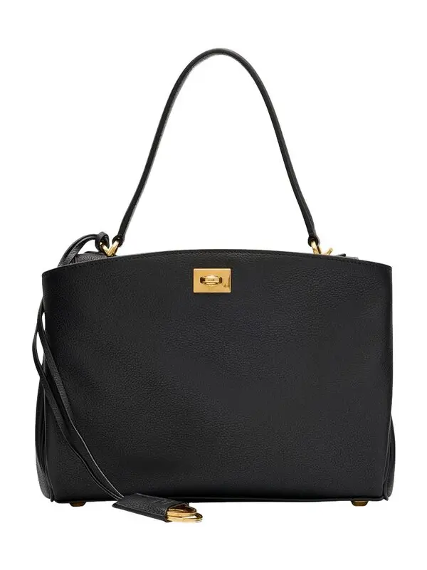 Balenciaga Small Grained Leather Top-handle Bag - Black