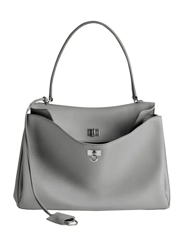 Balenciaga Small Grained Leather Top-handle Bag - Grey