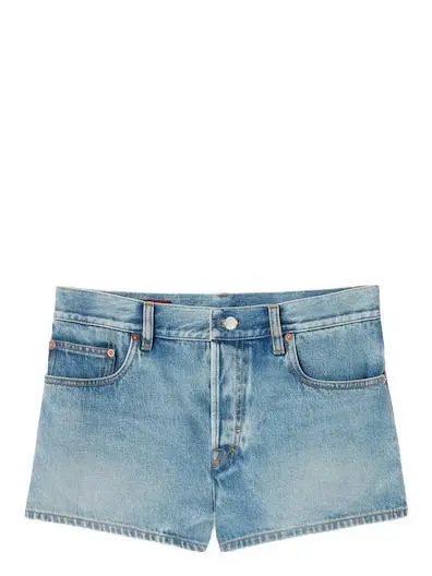 Gucci Stonewashed Denim Shorts - Blue