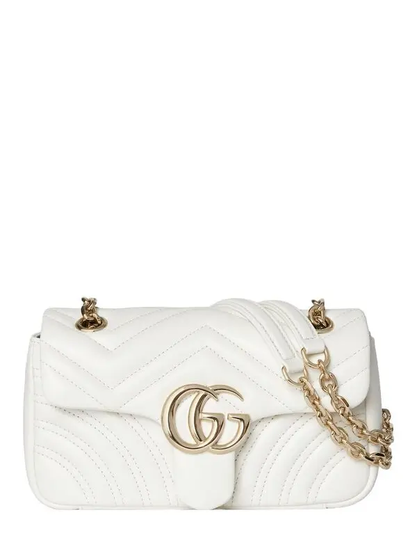 Gucci Gg Marmont Small Shoulder Bag - White