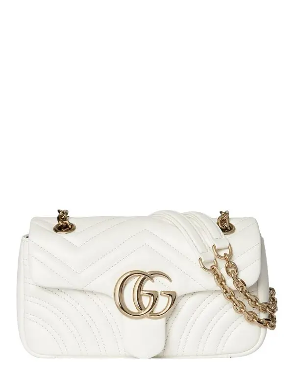 Gucci Gg Marmont Small Shoulder Bag - White