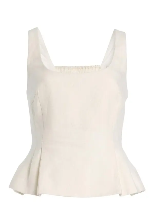 Posse Rosalie Linen Top - White