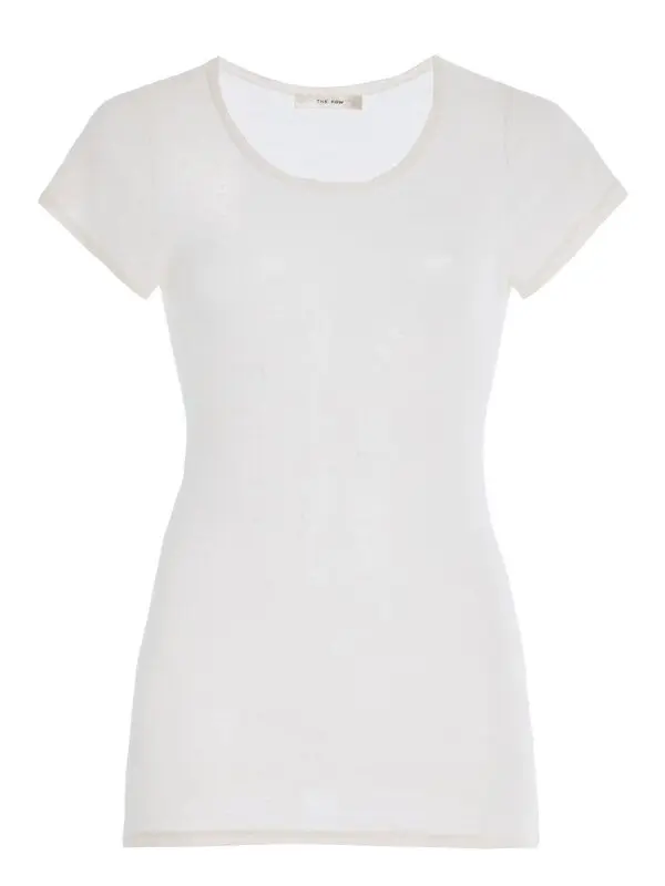 THE ROW Keyla Cashmere Tee - White