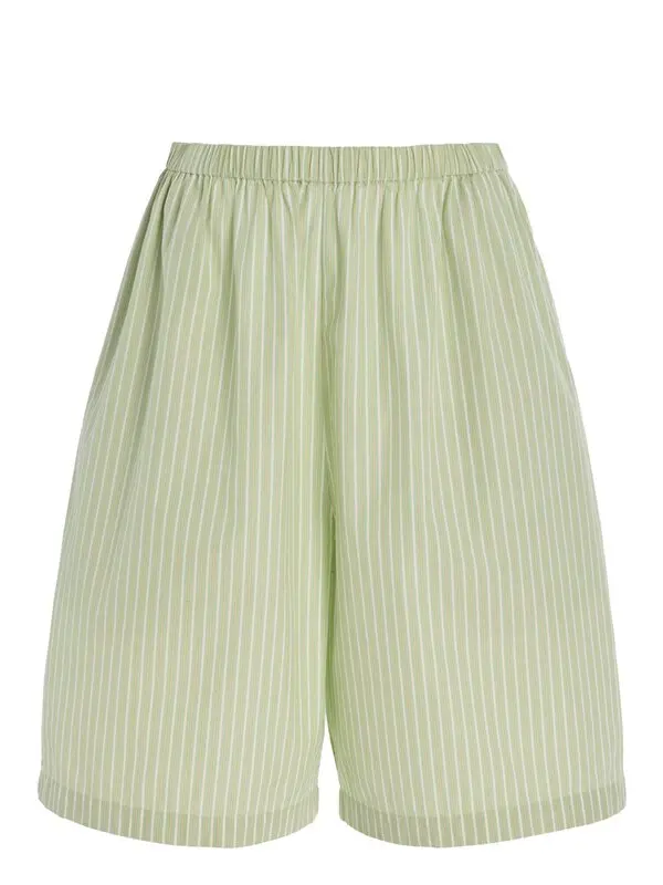 THE ROW Zinnia Cotton Poplin Short - Green