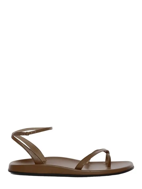 THE ROW Hugh Leather Sandals - Brown
