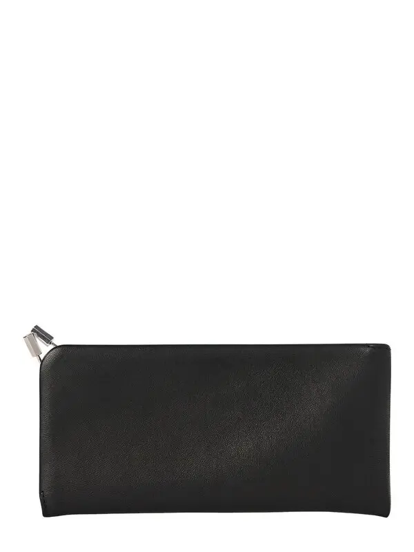 THE ROW Silk-leather Sunglass Case - Black
