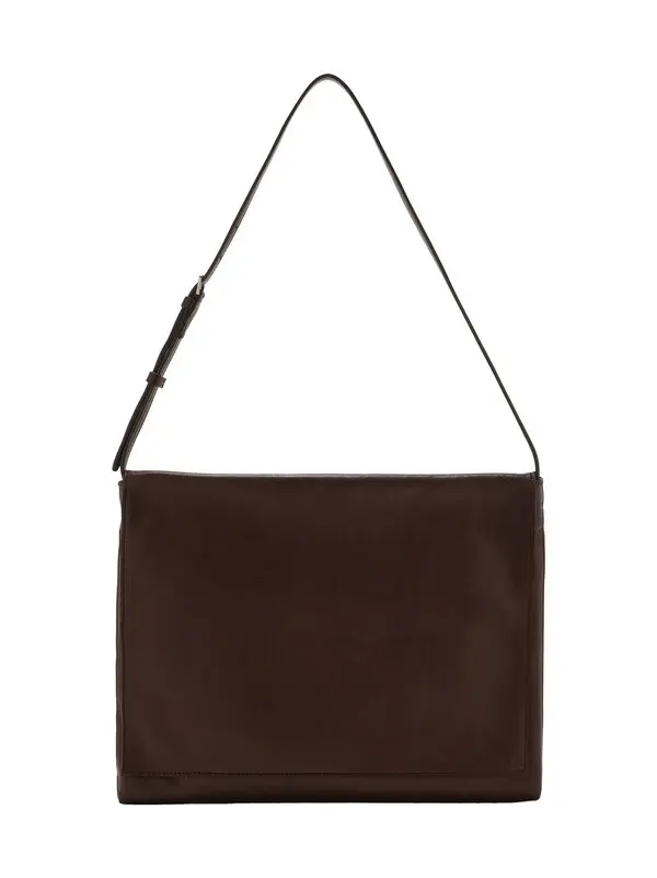 THE ROW Nan Leather Shoulder Bag - Brown