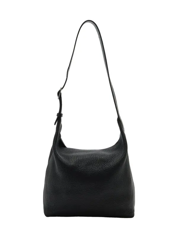 THE ROW Isa Leather Shoulder Bag - Black