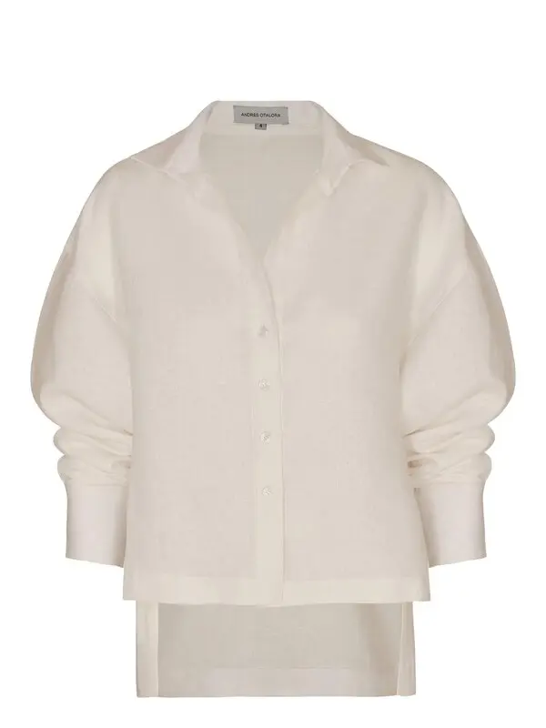 ANDRES OTALORA Si Sabes Linen Shirt - Off-white
