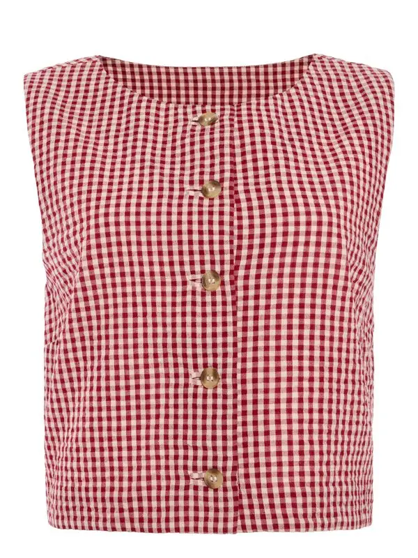 Posse Rio Cropped Vest - Red