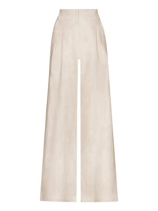 ANDRES OTALORA Desperte Wide-leg Linen Pants - Neutral