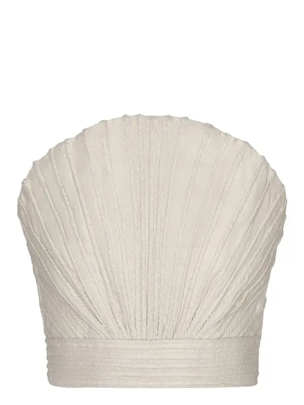 ANDRES OTALORA Copa Cabana Embroidered Top - Ivory