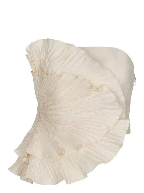 ANDRES OTALORA Las Olas Pleated Top - Ivory