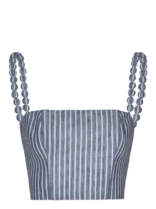 ANDRES OTALORA Esperame Cropped Top - Stripe