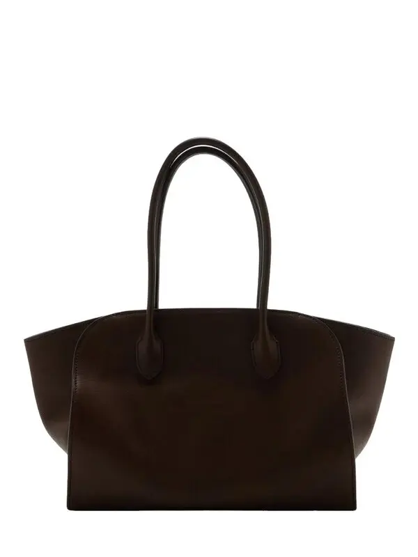 THE ROW Marlo 12 Leather Tote Bag - Brown