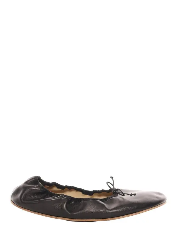 THE ROW Leather Ballet Flats - Black
