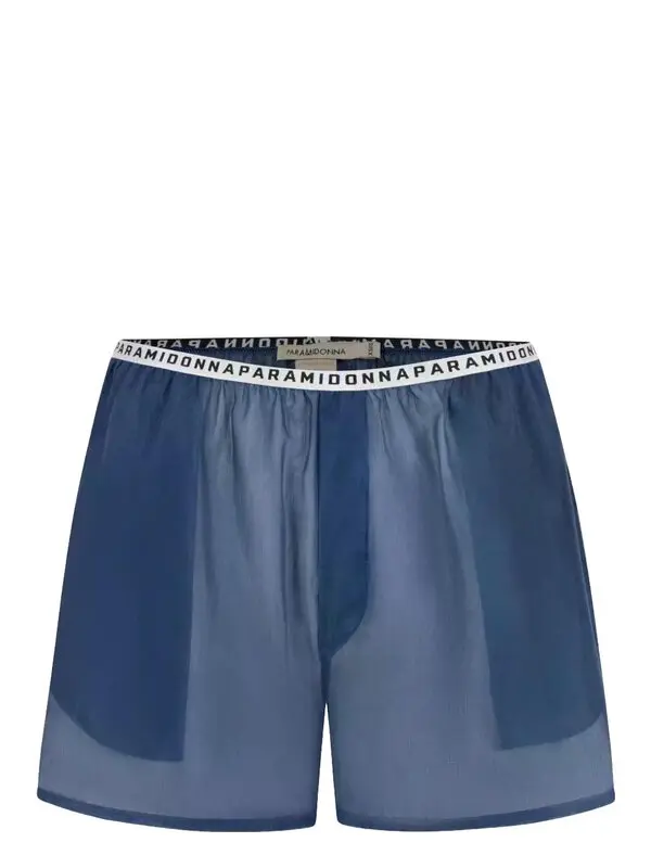 PARAMIDONNA Tessa Sheer Beach Shorts - Blue