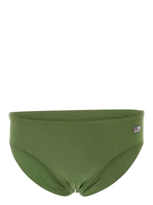 MC2 SAINT BARTH Logo-patch Swim Trunks - Green
