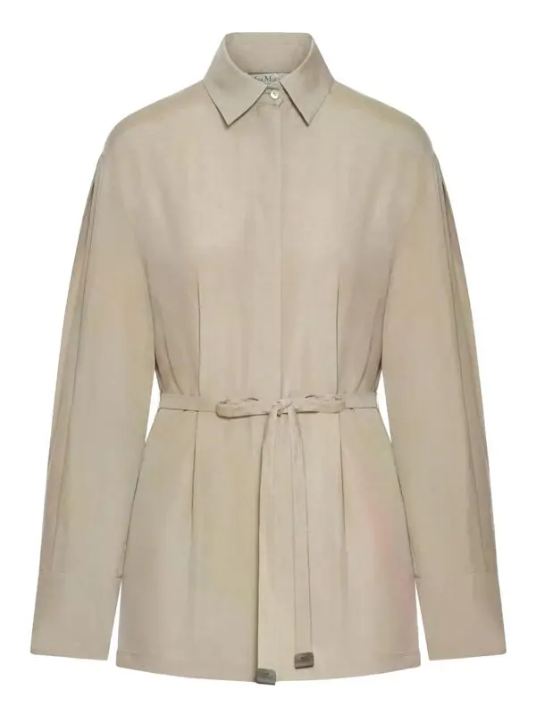 Max Mara Belted Utility Shirt - Neutrals