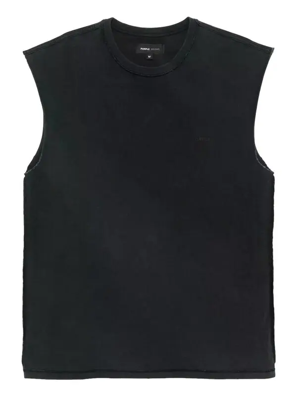 PURPLE BRAND Cotton Tank Top - Black