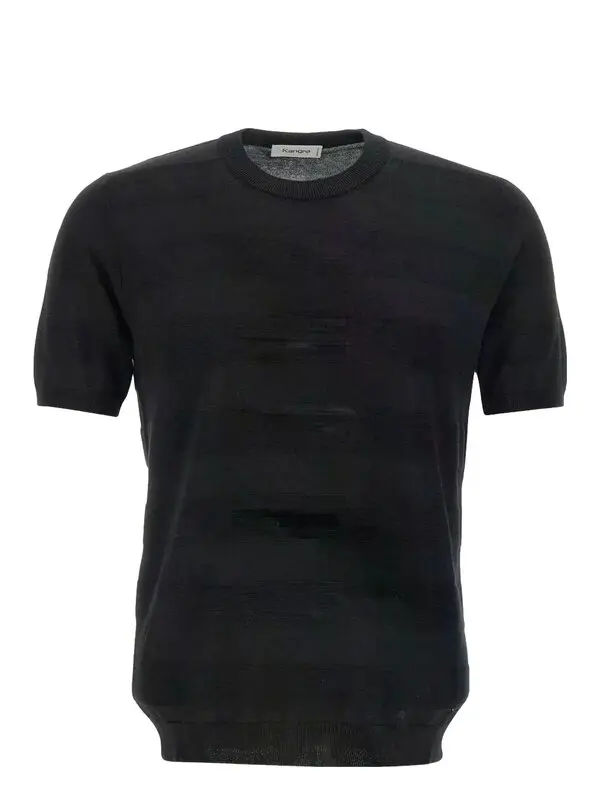 KANGRA Striped Short-sleeve T-shirt - Black