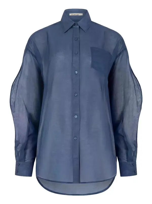 PARAMIDONNA Jade Sheer Shirt - Blue
